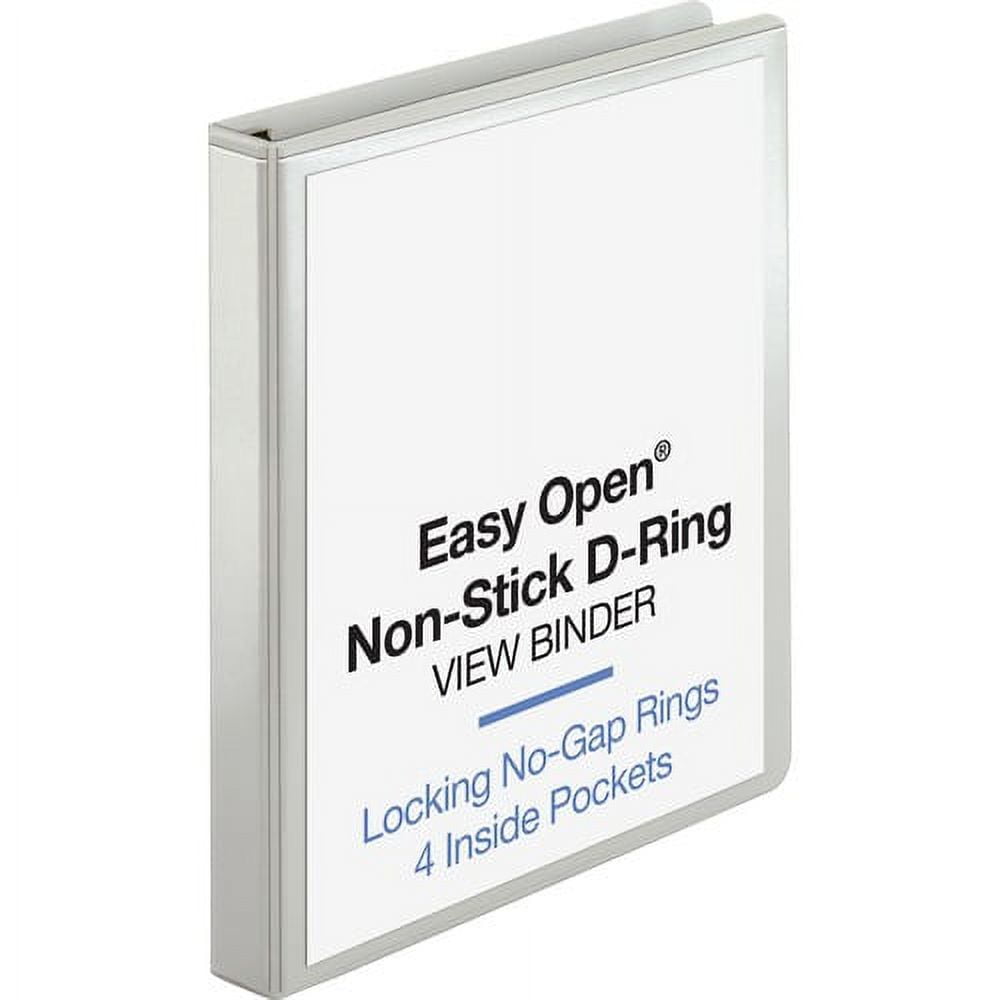 Business Source Locking D-Ring View Binder - 1" Binder Capacity ...