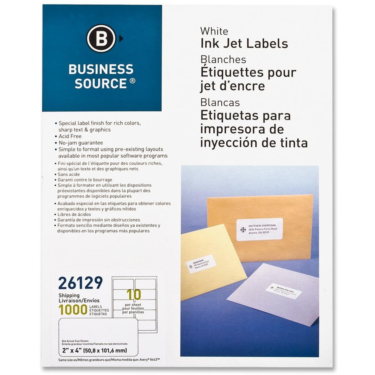 Business Source Mailing Inkjet Label - Walmart.com