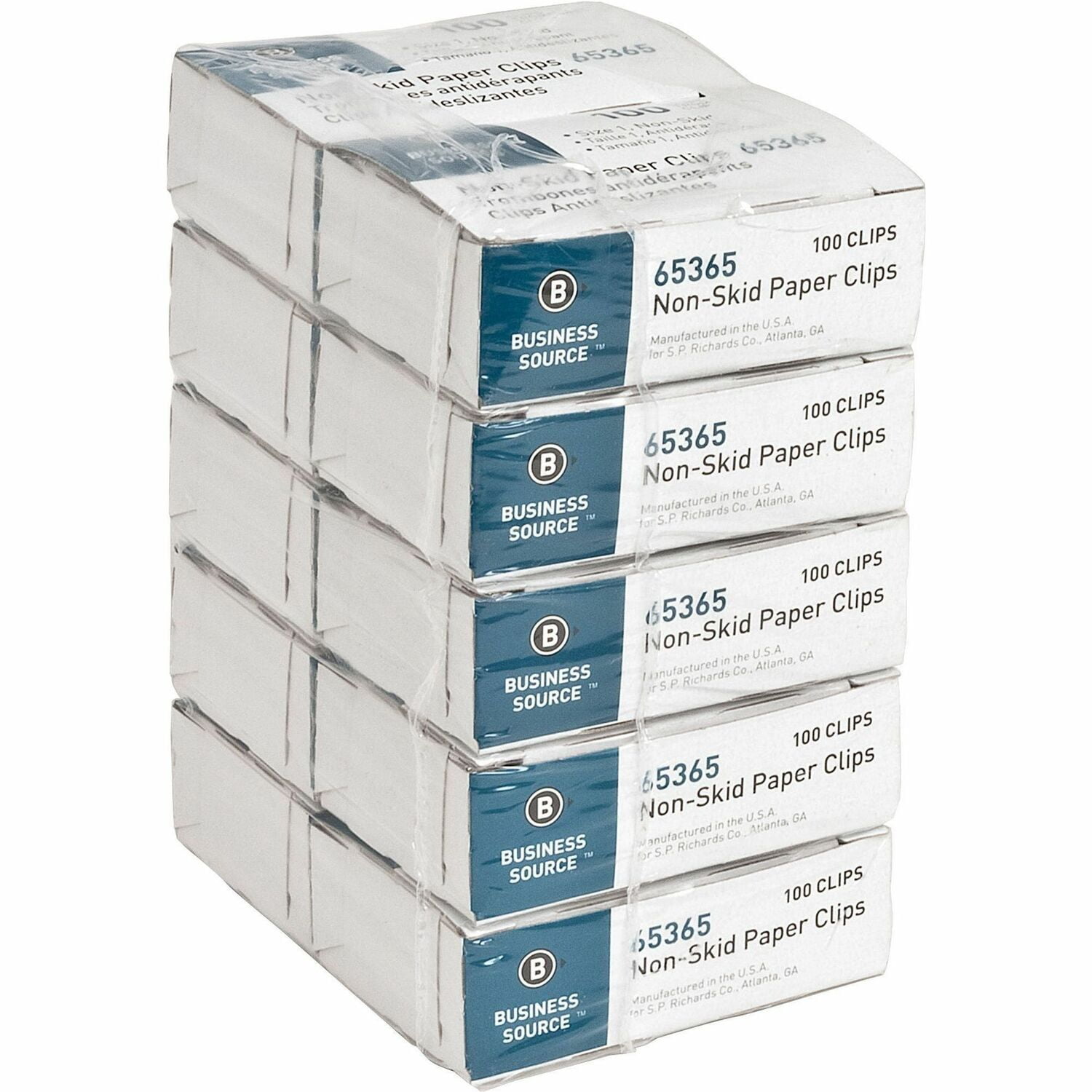 Business Source Paper Clip, Electrogalvanized Steel Wire, Regular Size ...