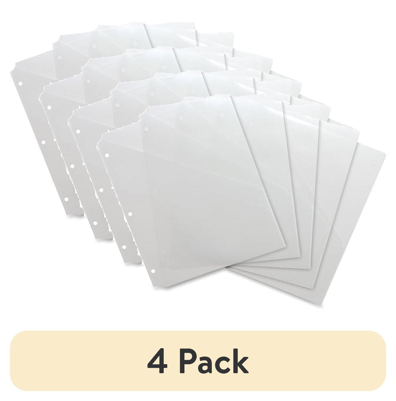 (4 pack) Business Source Poly Binder Pockets 40 x Sheet Capacity - For ...
