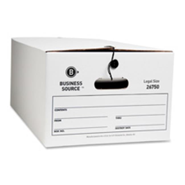 Business Source Storage Box- Legal- 15in.x24in.x10in.- 12-CT- White ...