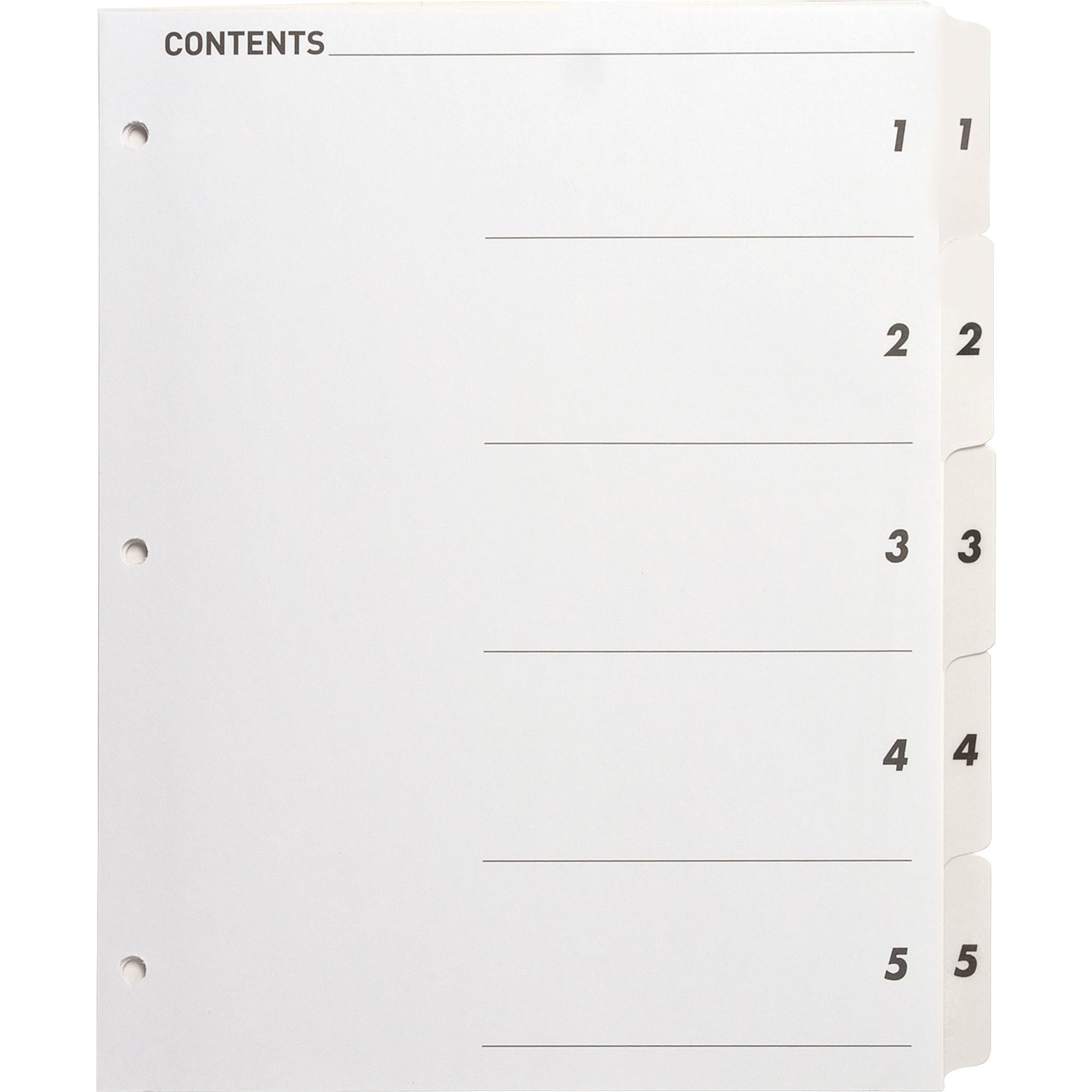 Business Source Table of Content Quick Index Dividers - Printed Tab(s ...