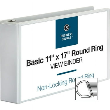 Business Source Basic Round-ring Binder - 1" Binder Capacity - Letter - 8 1/2" X 11" Sheet Size ...