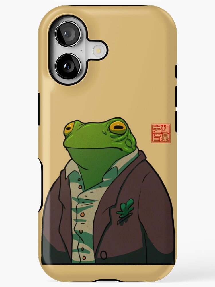 Business Suit Dapper Frog Illustration For iPhone 11-17 Pro Max Phone ...
