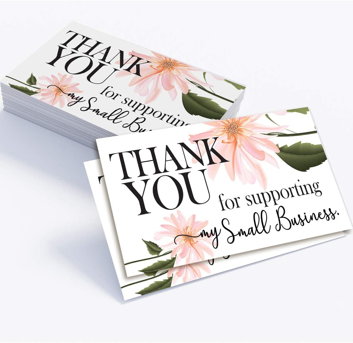 Business Thank You Cards - 3.5" x 2" Standard Business Card - Set of 50 ...