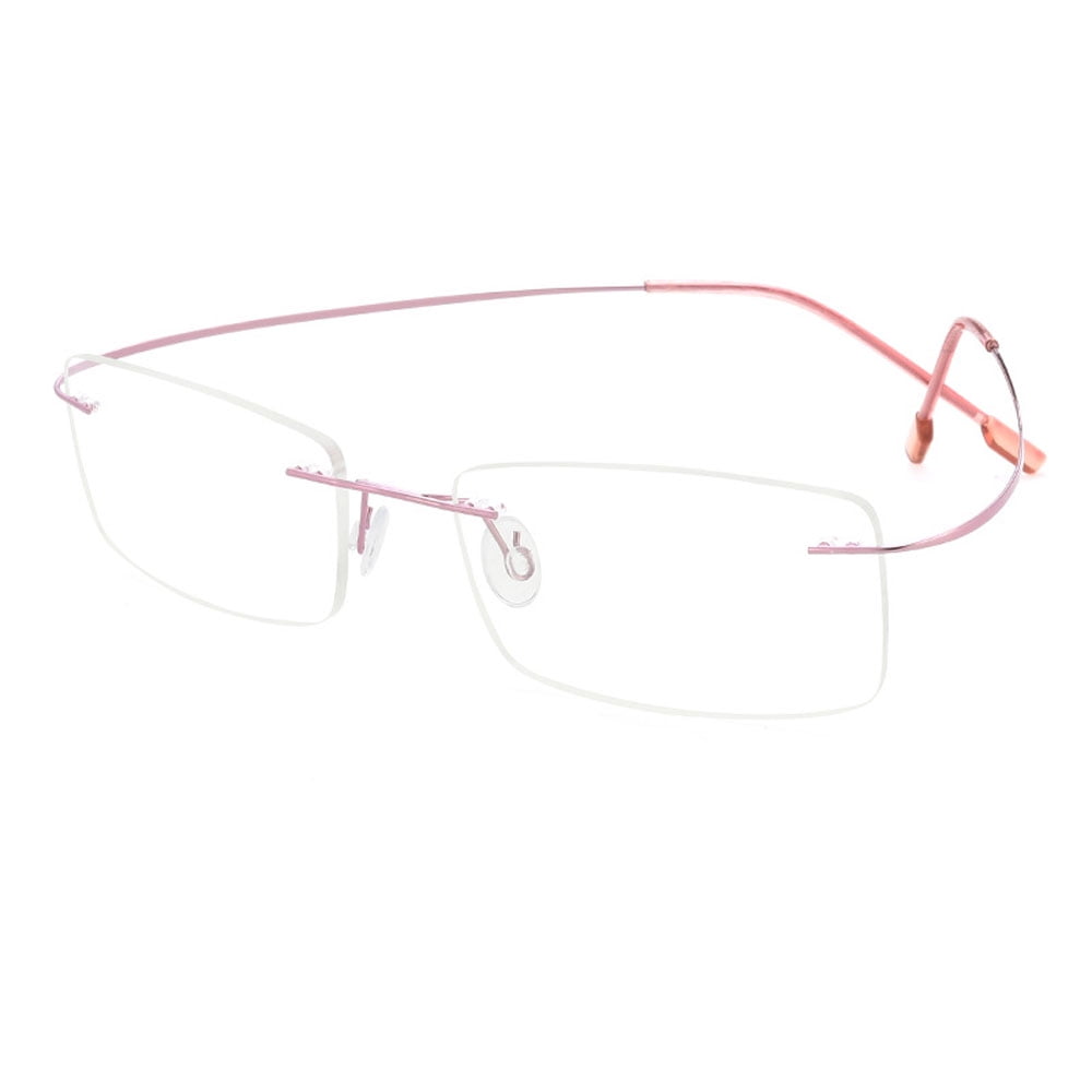 Business Ultra-light Titanium Alloy Rimless Flexible Eyeglasses Frame ...