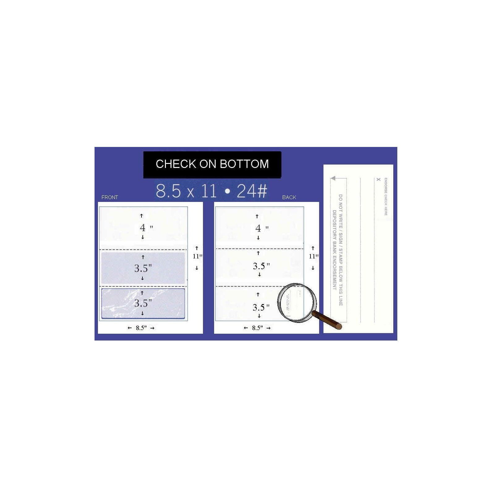 Business Voucher Check Stock - Computer Laser Checks - 250 Sheets Check ...