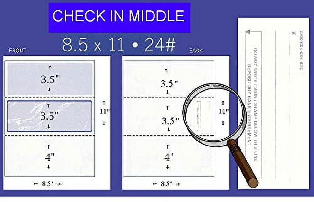 Business Voucher Check Stock - Computer Laser Checks - 500 Sheets ...