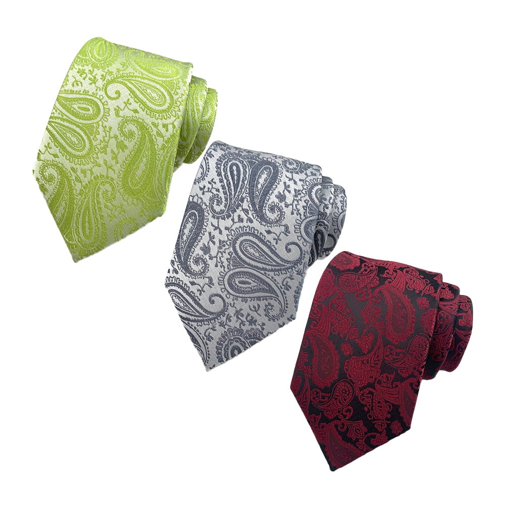 Business & Wedding Ties for Men, Pack of 3 - Classic Jacquard Woven ...