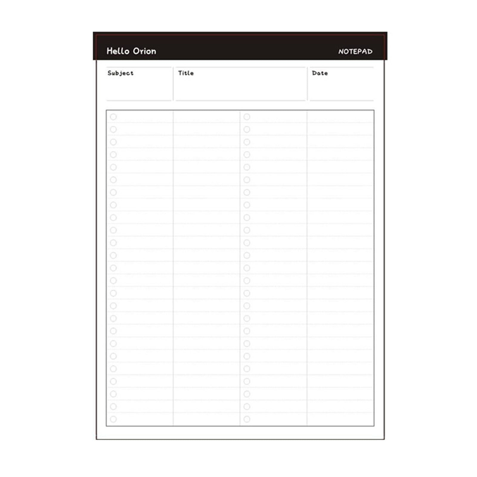 Business Work Planning Notepad Daily Planner Notepad Tear Off Meeting ...