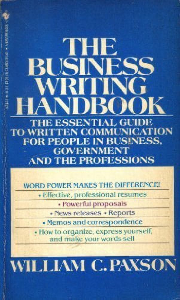 Pre-Owned Business Writing Handbook: The Essential Guide to Written ...