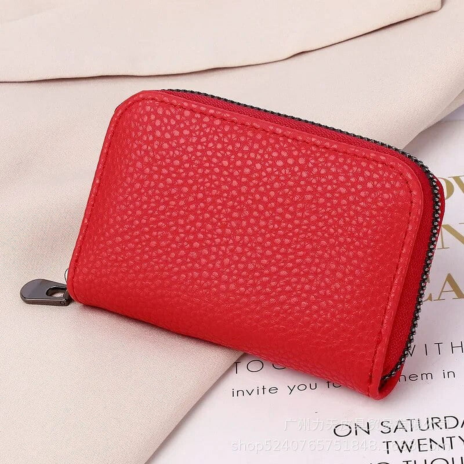 Business Zipper Card Holder Organizer ID Cards Holders Bank Credit Bus ...