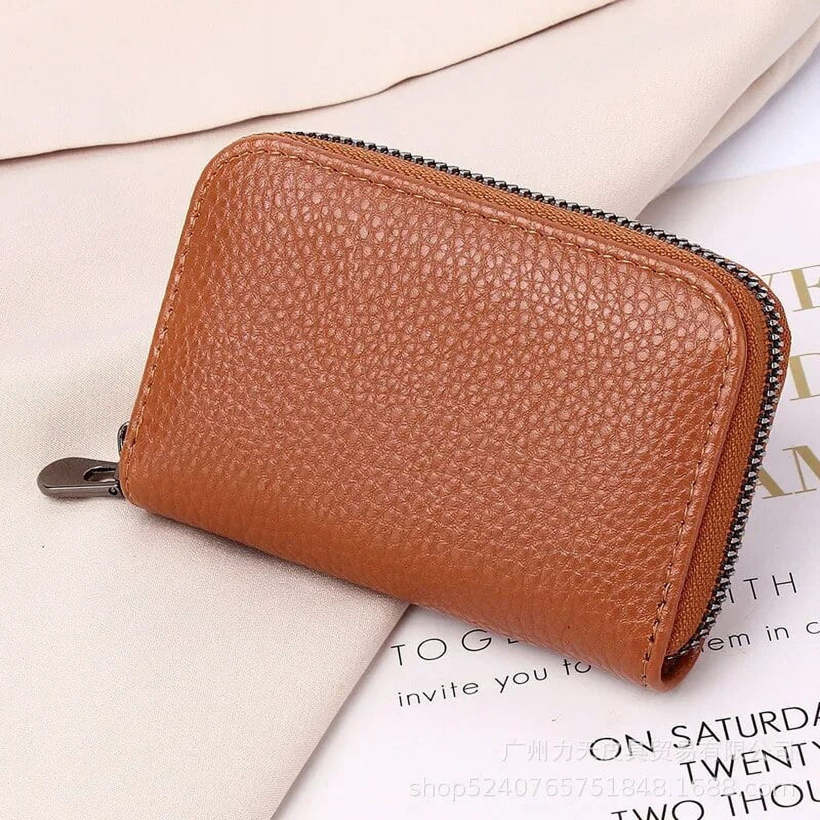 Business Zipper Card Holder Organizer ID Cards Holders Bank Credit Bus ...