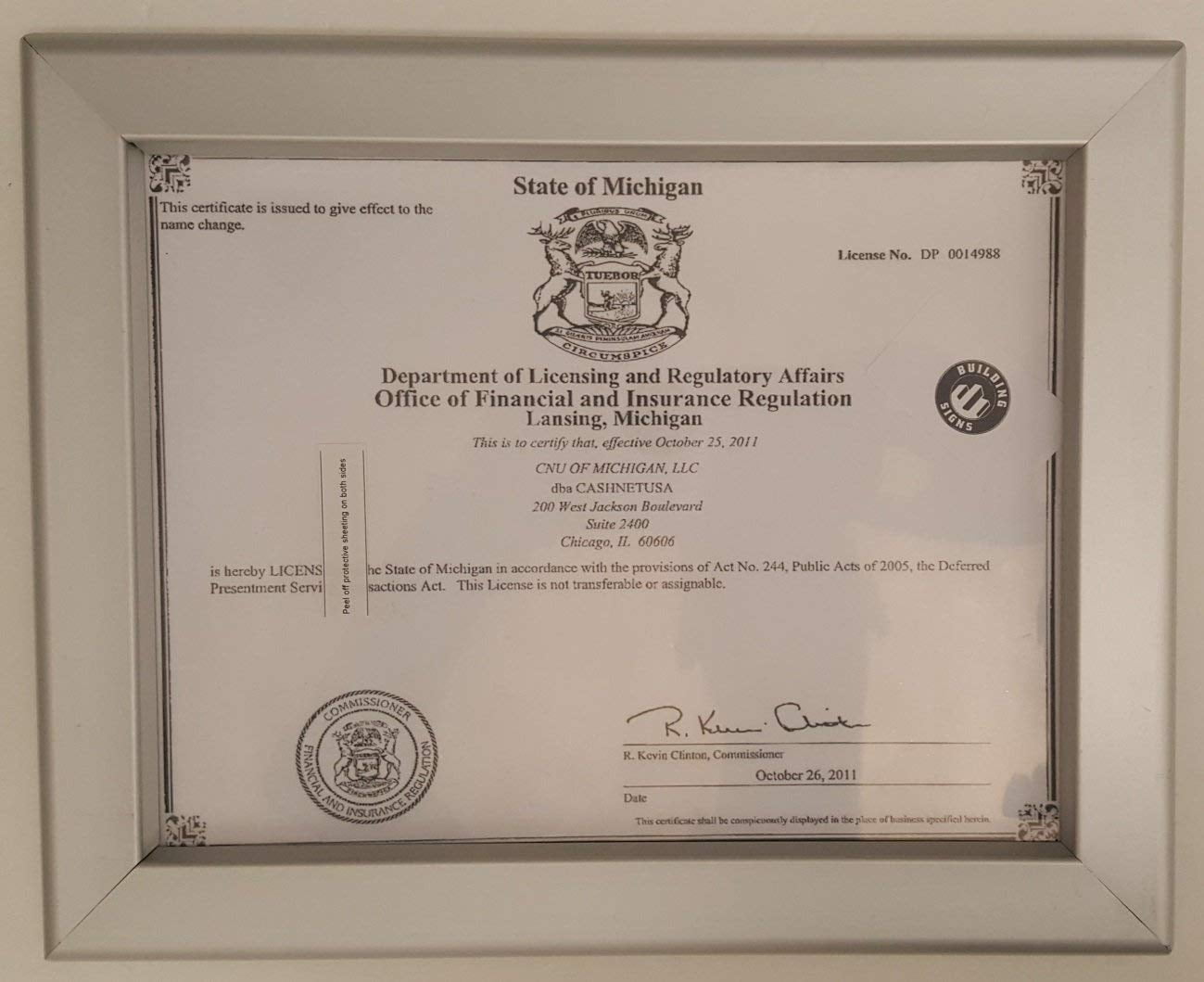 Business license frame Michigan 8.5x11 ( Heavy Duty) - Walmart.com