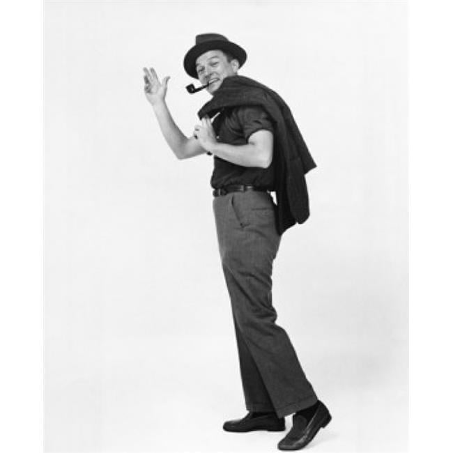 Businessman Waving His Hand & Smoking a Pipe Poster Print - 18 x 24 in ...