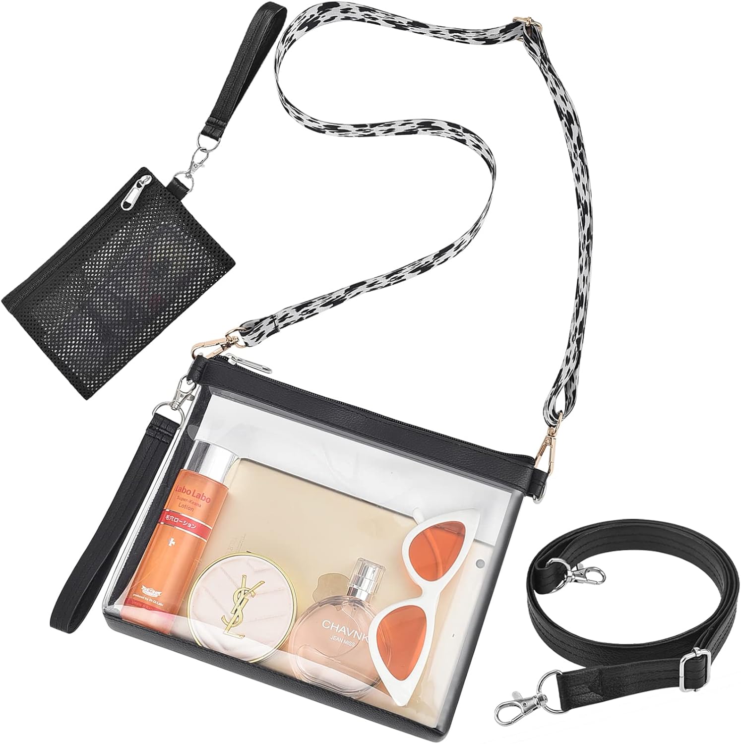 Busiuw Clear Bag Purse Stadium Approved for Women, TPU Leather 12x12x6 ...