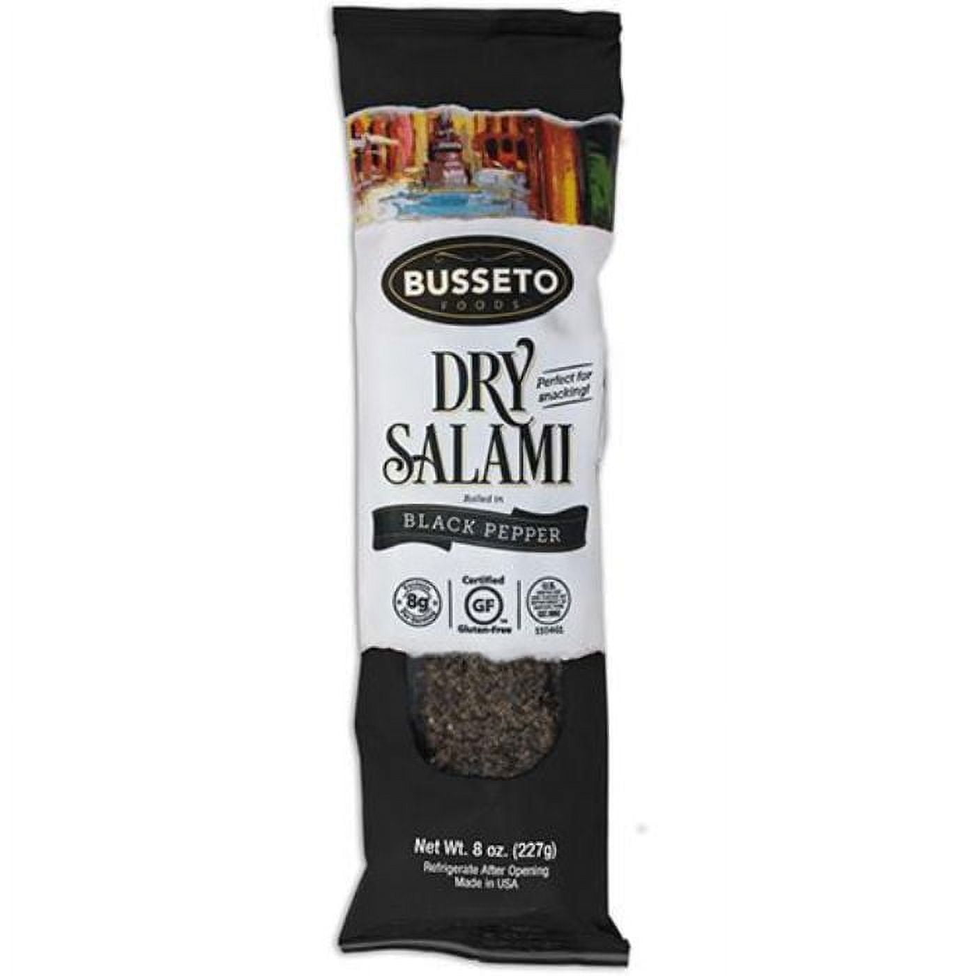 Busseto, Gourmet Salami, 8 oz, Black Pepper, Italian-Style - Walmart.com
