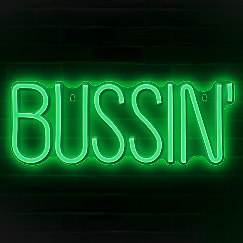 Bussin Neon Sign - Meme Bussin Led Neon Lights for Gamers/Streamers ...