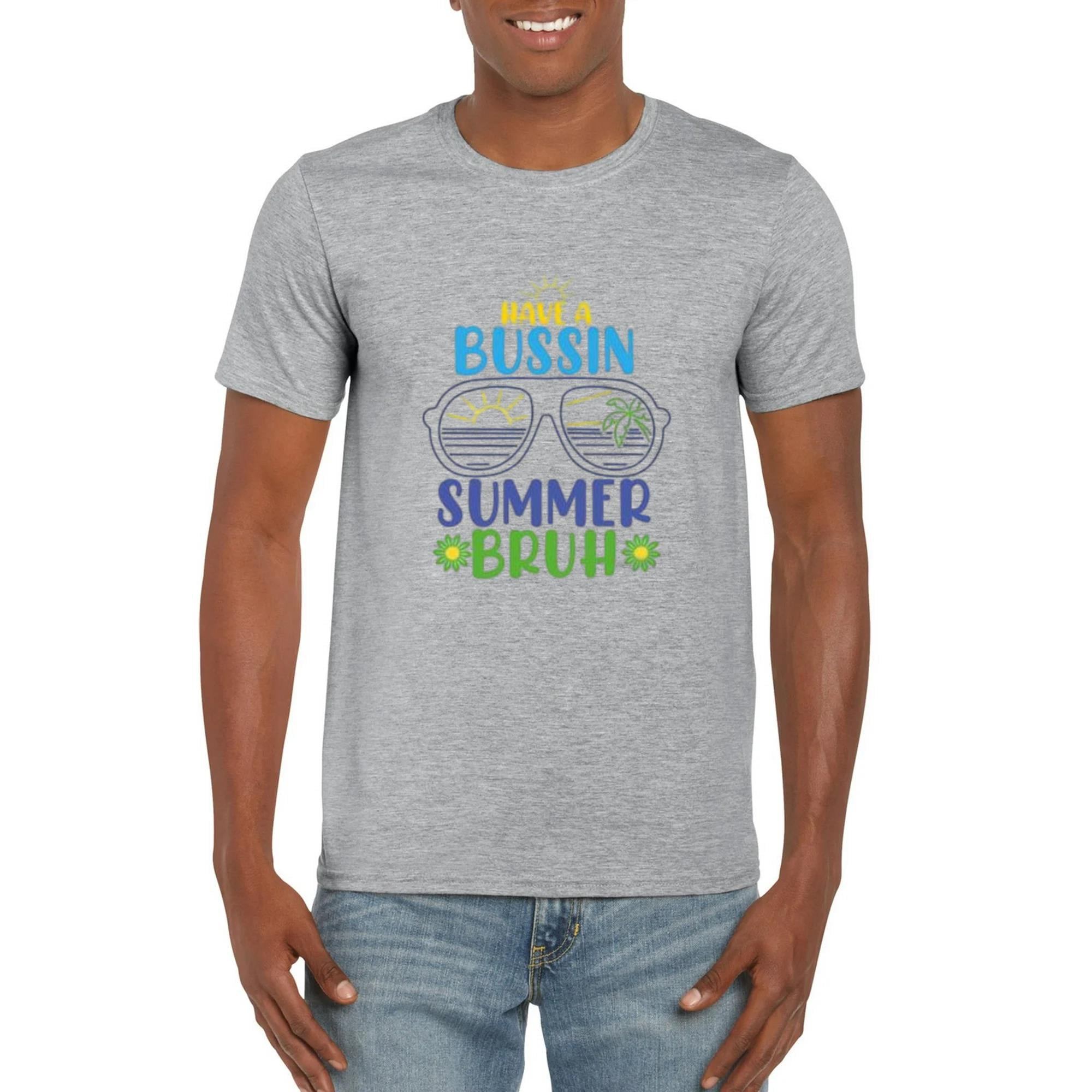 Bussin Summer Bruh T-Shirt Funny School Break Celebration Tee, for men ...