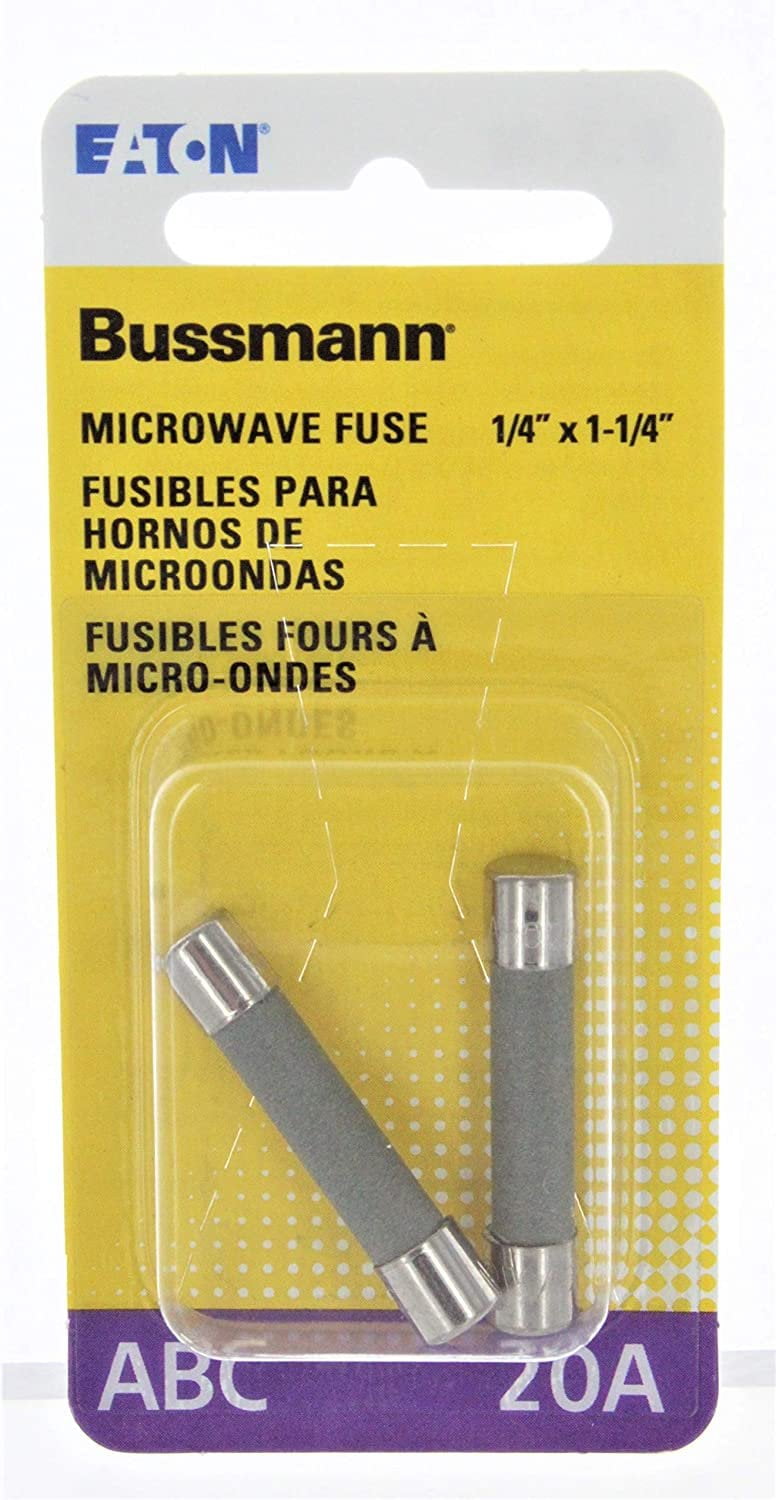 Bussmann Microwave Oven Fuse, 20 Amp 250 Volt, Ceramic Fast Acting, 2 ...