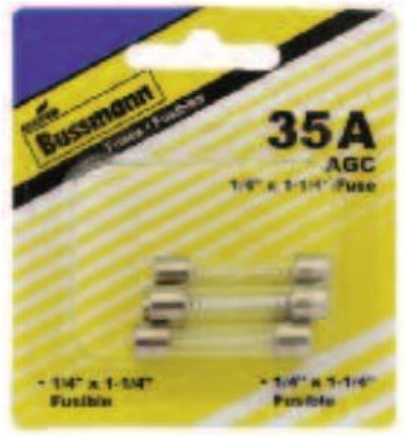 Bussman BP/AGC-4-RP 4 Amp 1/4" X 1-1/4" Fast-Acting Glass Tube Fuses 5 ...