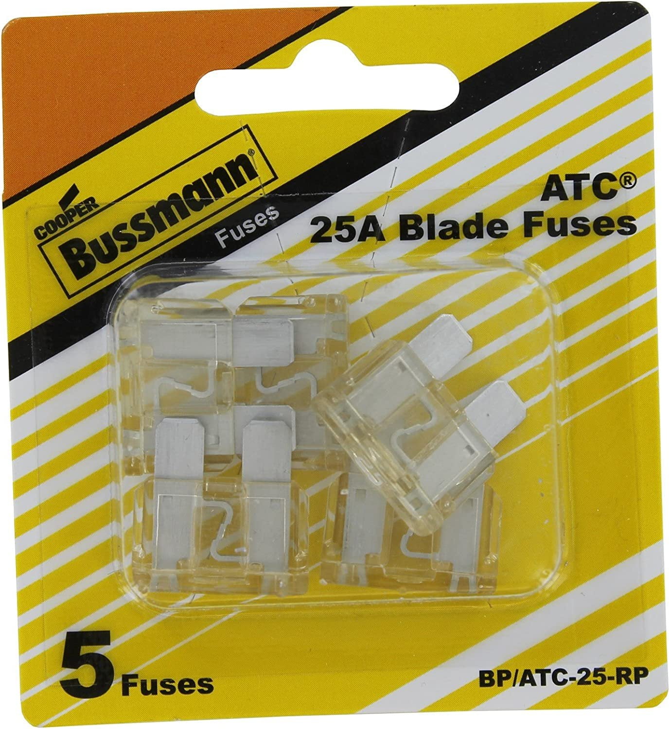 Bussman BP/ATC-25 RP 25 Amp Fuses 5 Count - Walmart.com