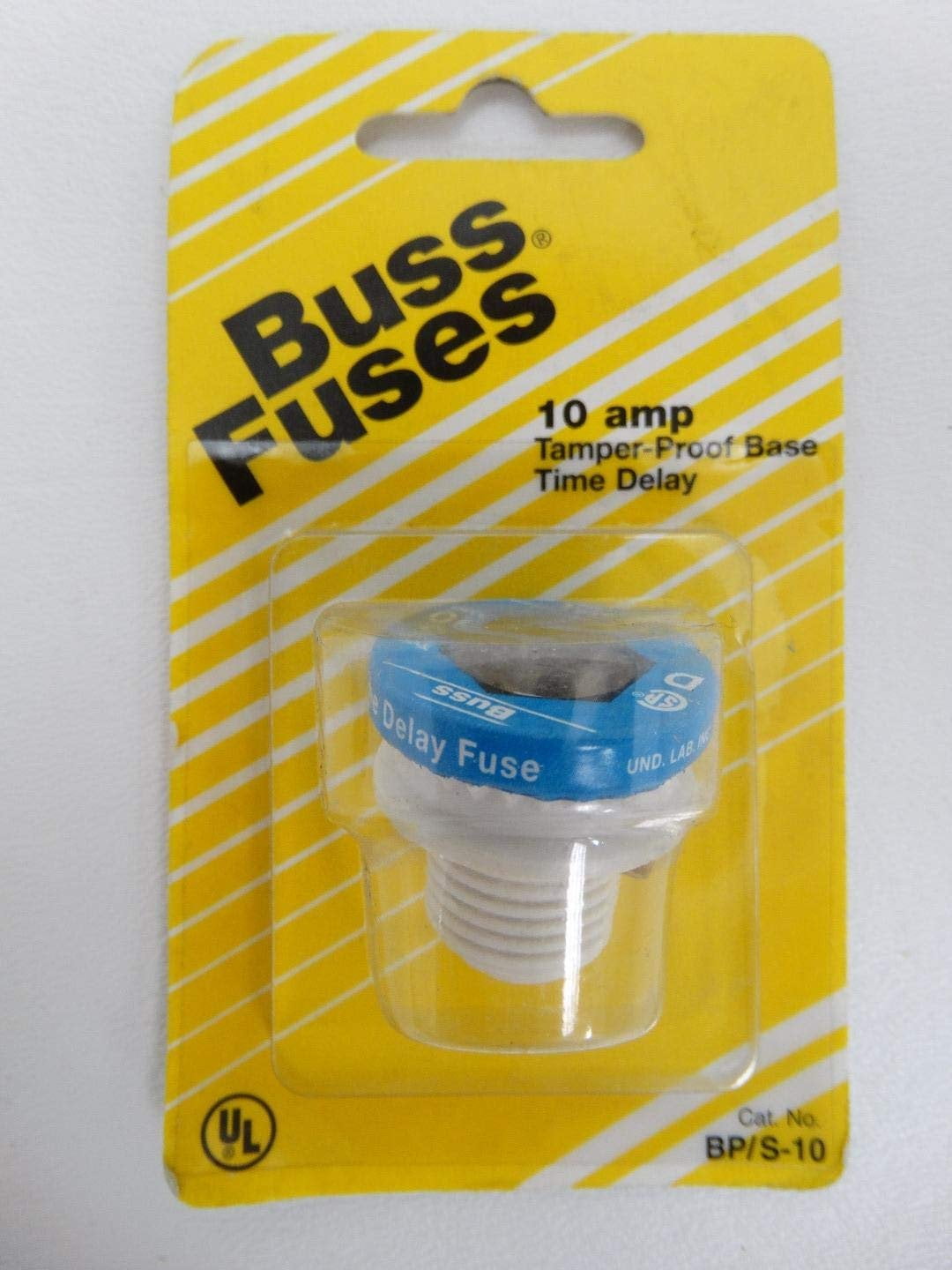 Bussman BP/S-10 10 Amp Dual-Element Time-Delay Rejection Base Plug Fuse ...