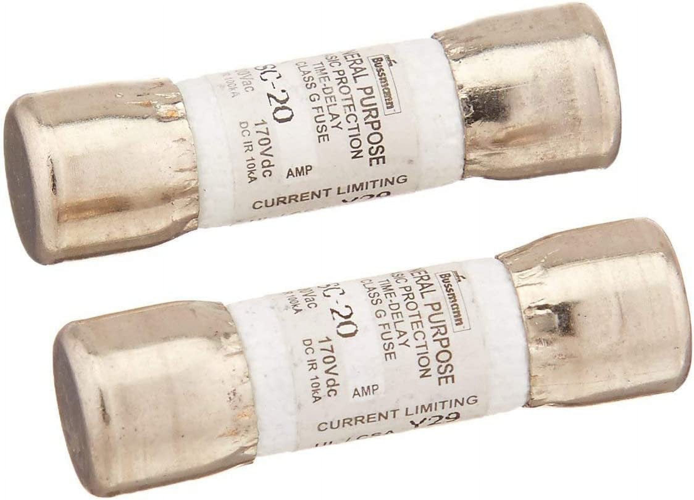 Bussman BP/SC-20 20 Amp 600Vac Class G Time Delay Rejection Fuse 2 ...