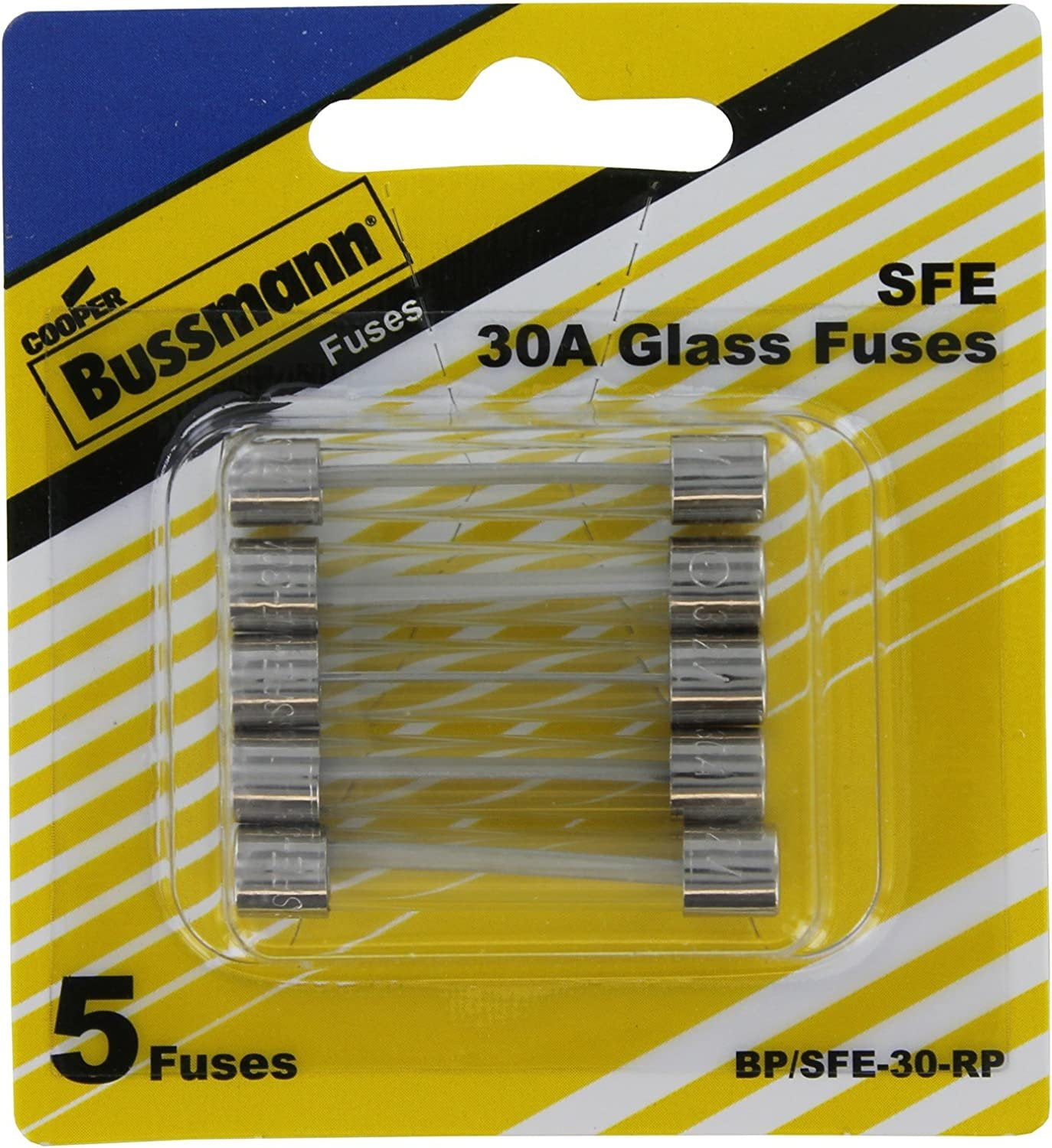 Bussman BP/SFE-30 RP 30 Amp Fuses 5 Count - Walmart.com