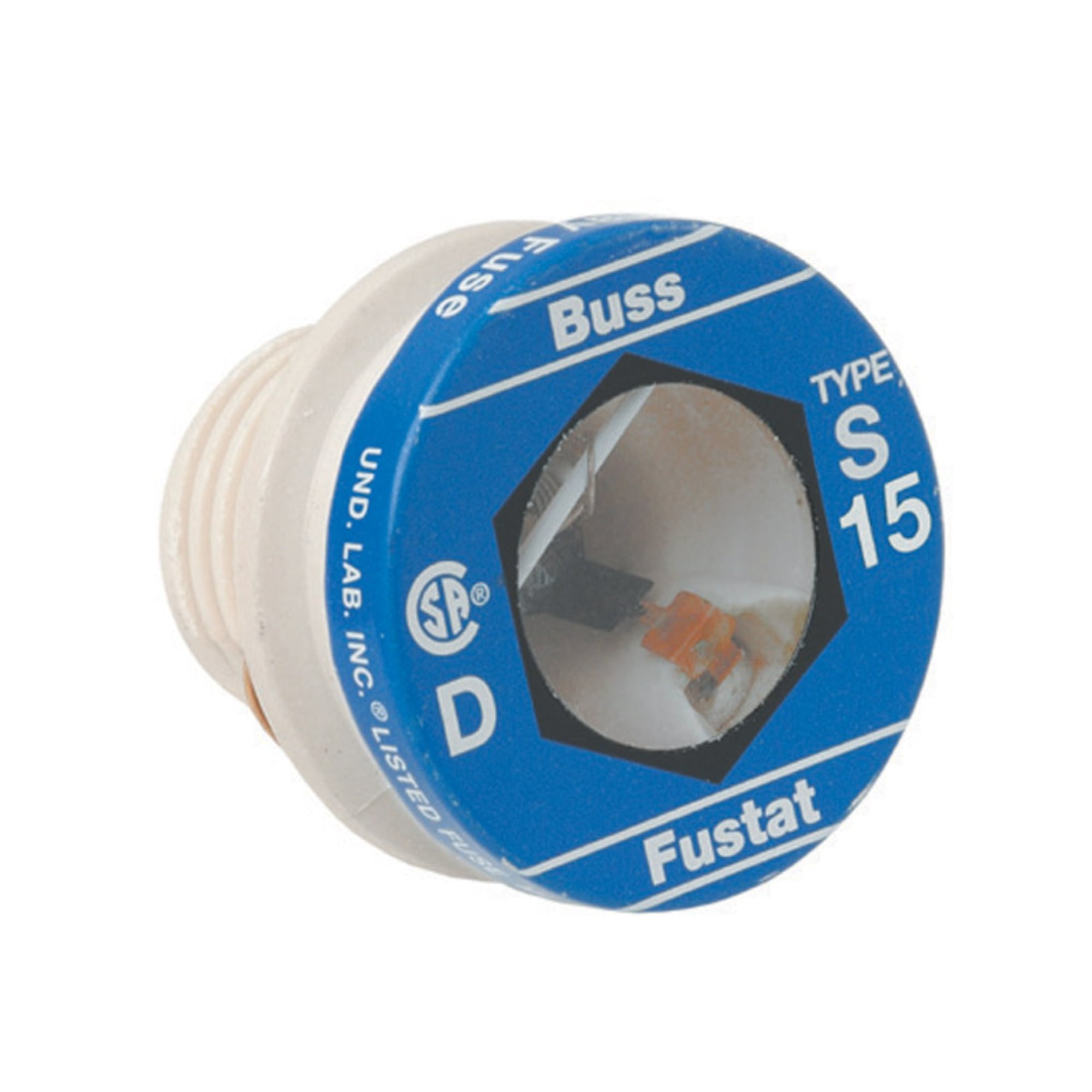 Bussmann S-15 15 Amp Type S Time-Delay Dual-Element Plug Fuse Rejection ...