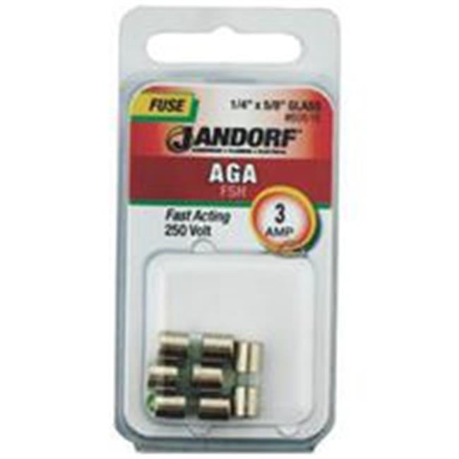 Bussmann AGA Cartridge Fast Acting Fuse Without Indicator, 250 VAC, 3 A ...
