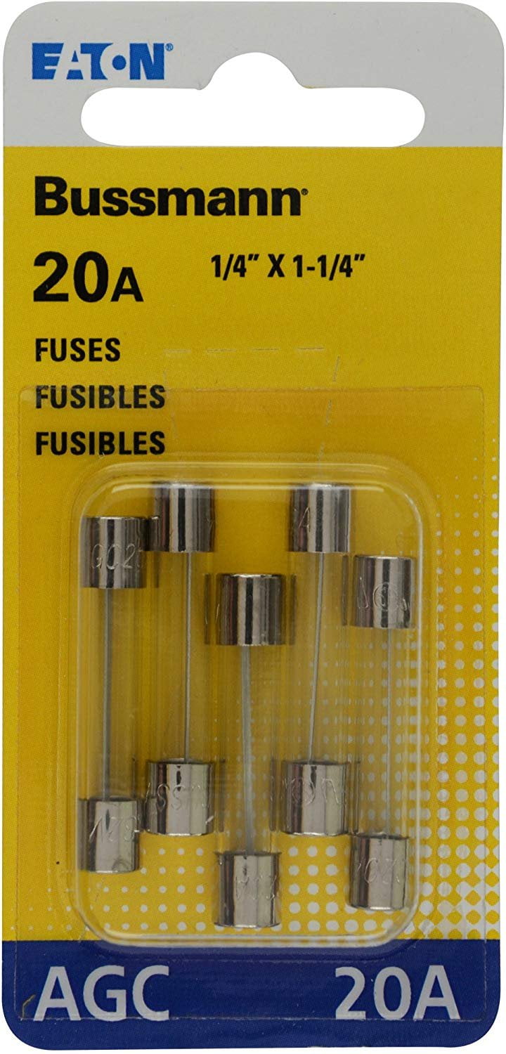 Bussmann AGC Glass Type Fuses 20 Amp BP/AGC-20-RP - Walmart.com