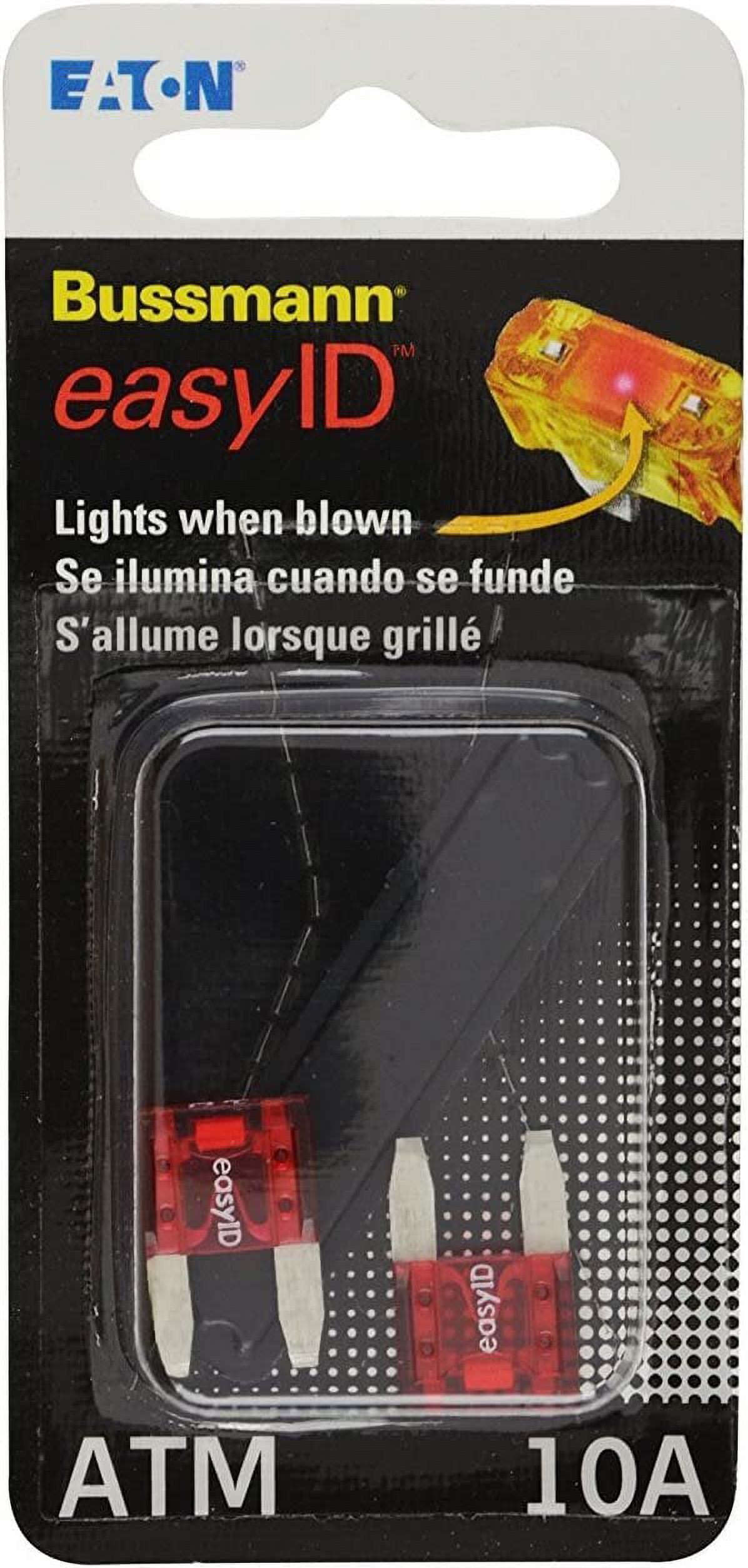 Bussmann BP/ATM-10ID Red ATM 10 Amp easyId Illuminating Fast-Acting ...