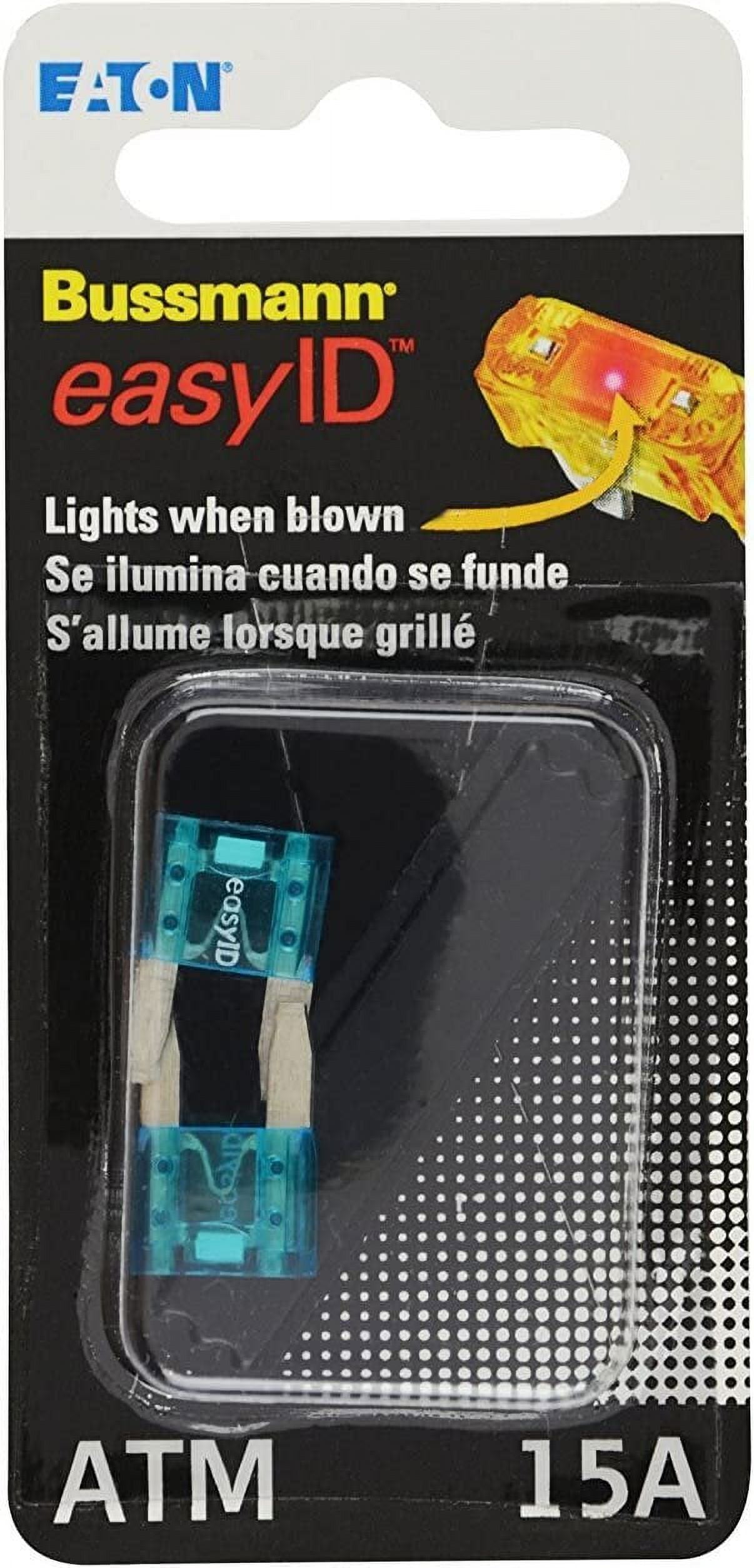 Bussmann BP/ATM-15ID Blue ATM 15 Amp easyId Illuminating Fast-Acting ...