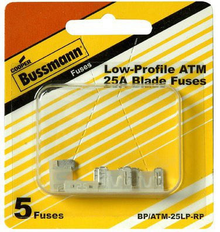 Bussmann BP/ATM-25LP-RP 25 Amp Low Profile ATM Blade Fuse - Walmart.com