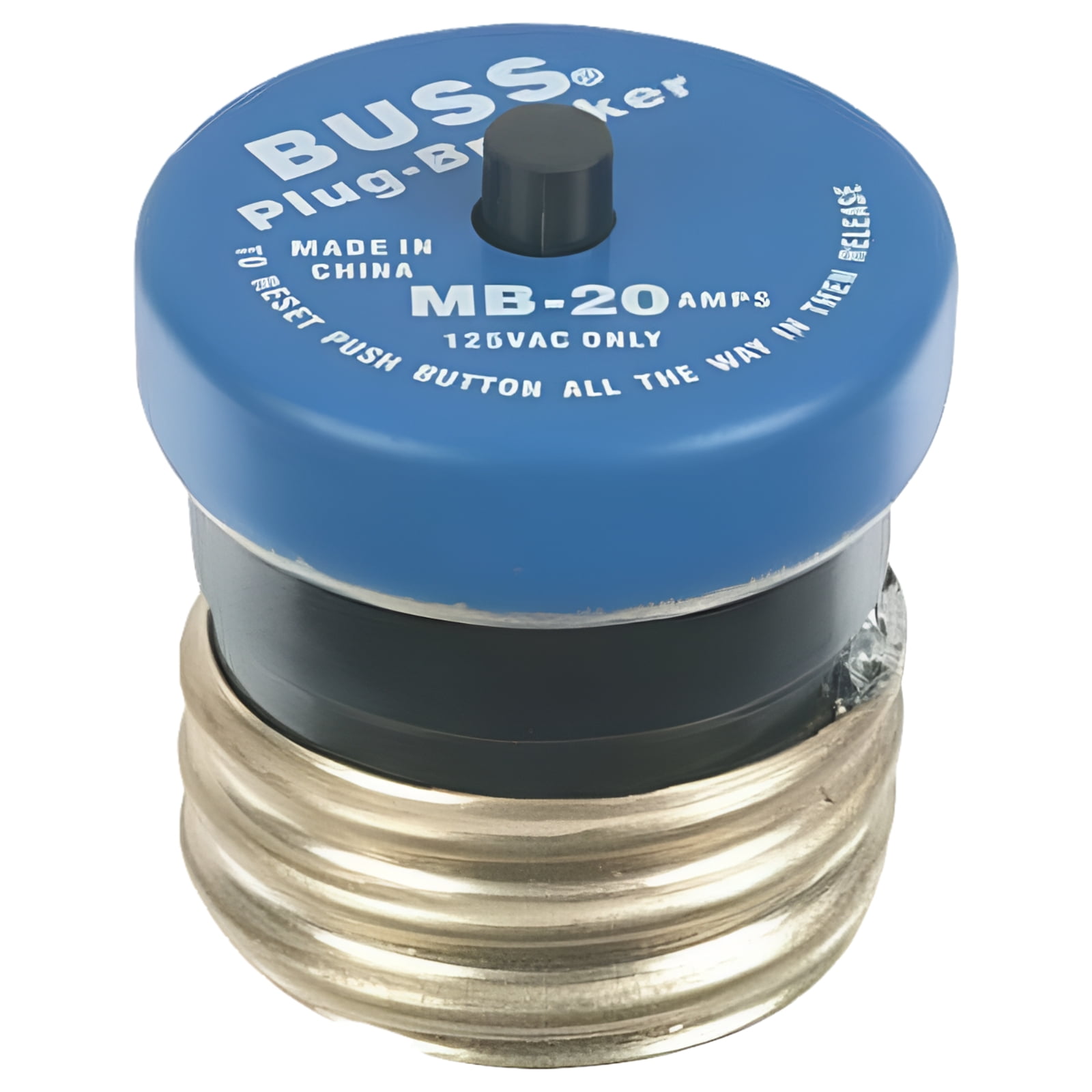 Bussmann BP/MB-20 20 Amp, 125V Edison Base Plug Fuse Circuit Breaker ...