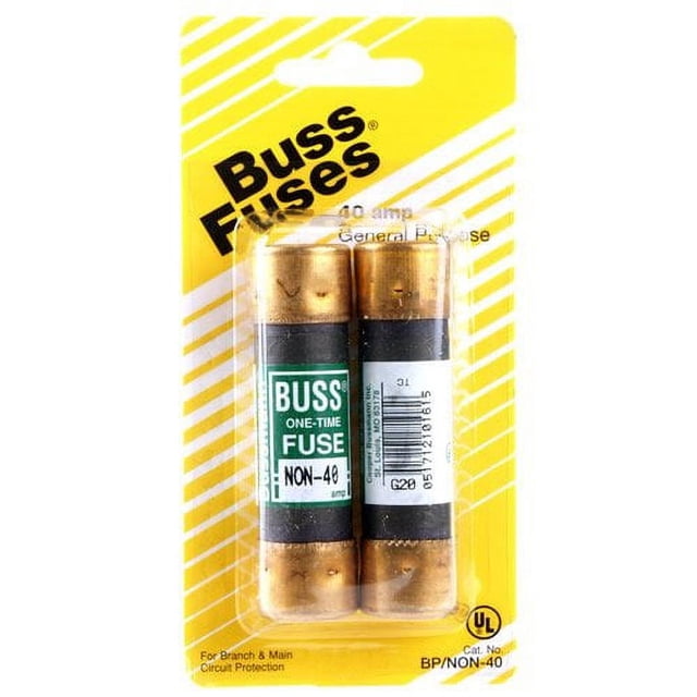 Bussmann BP/NON-40 40 Amp One-Time Cartridge Fuse Non-Current Limiting ...