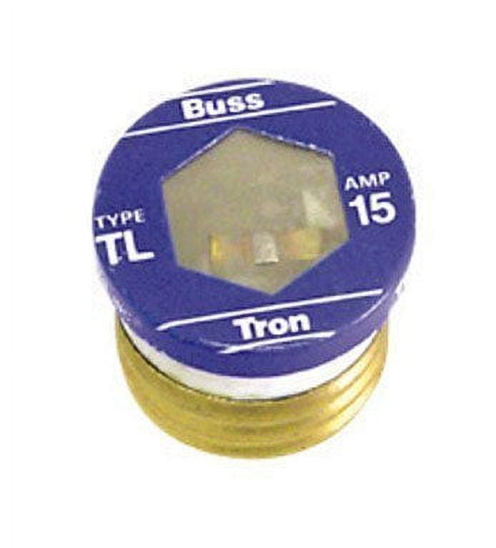 Bussmann BP/TL-15 15 Amp Time Delay, Loaded Link Edison Base Plug Fuse ...