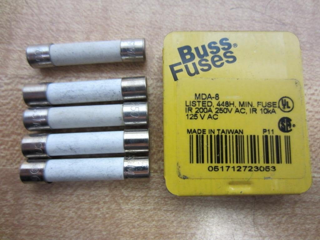 Bussmann MDA-8 Buss MDA8 Fuses 8A 250V (Pack of 5) - Walmart.com