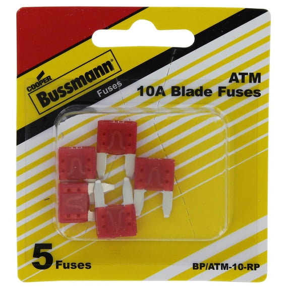 Bussmann Series 5 Count ATM MINI Blade 10 Amp Automotive Fuses, Red ...