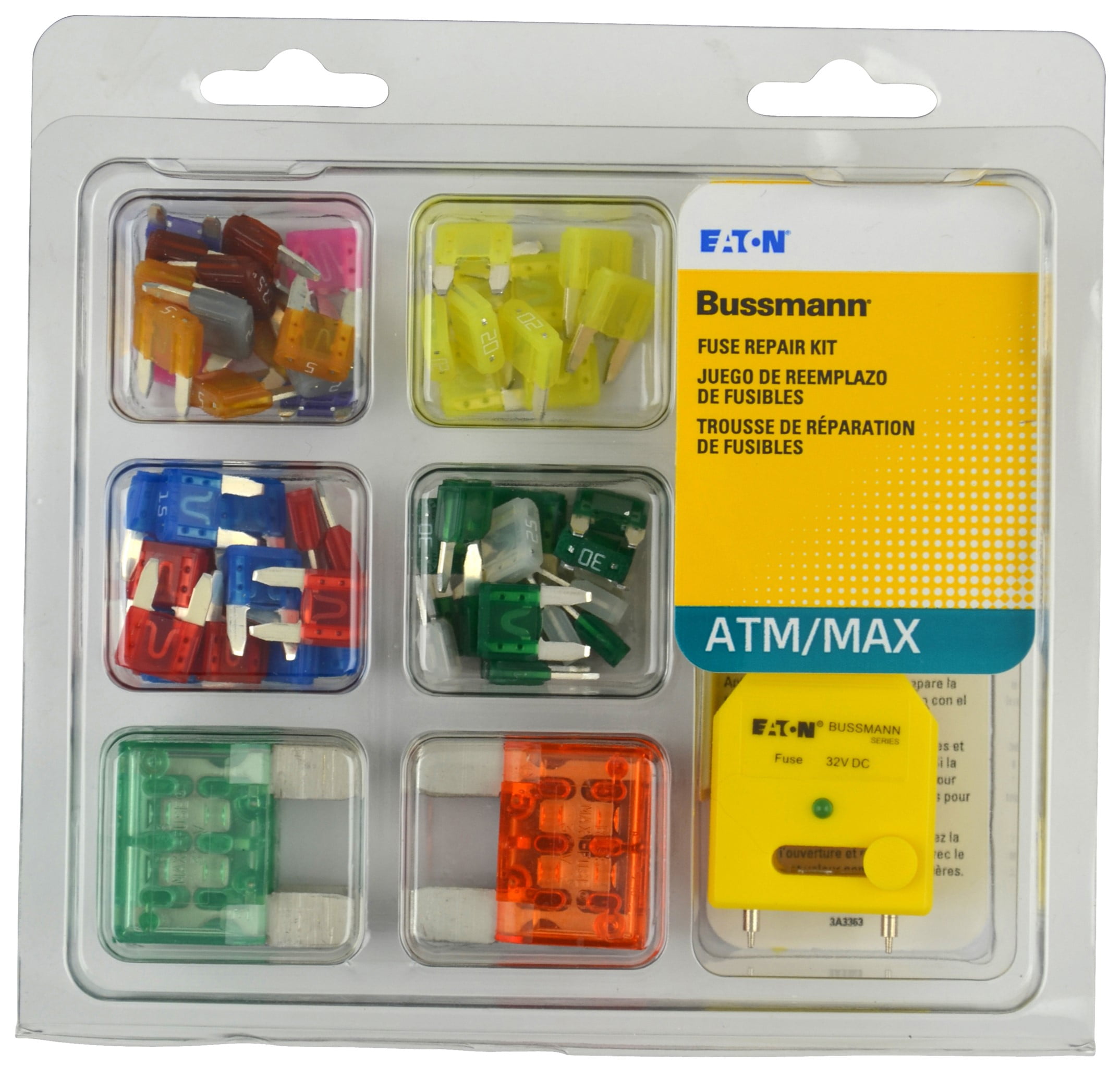 Bussmann Fuse Assortment Kit 64 Piece ATM and MAX Blade Fuses for ...