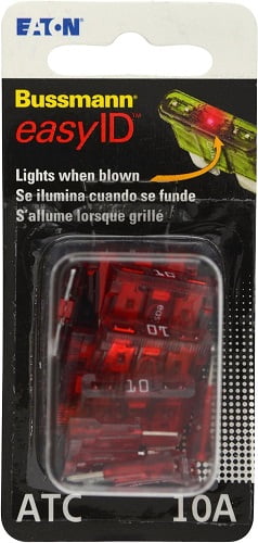 Bussmann VP/ATC-10ID easyID Illuminating Blade Fuse, (Pack of 10 ...