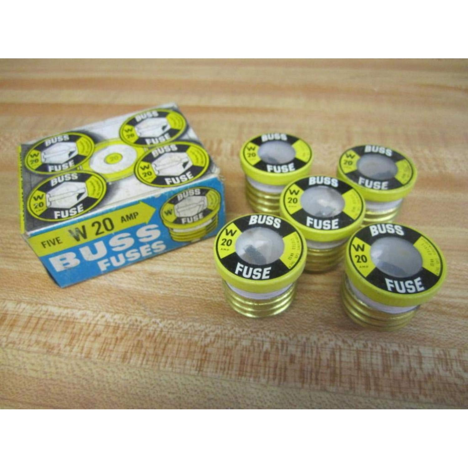 Bussmann W-20 Buss Plug Fuse W20 (Pack of 5) - Walmart.com