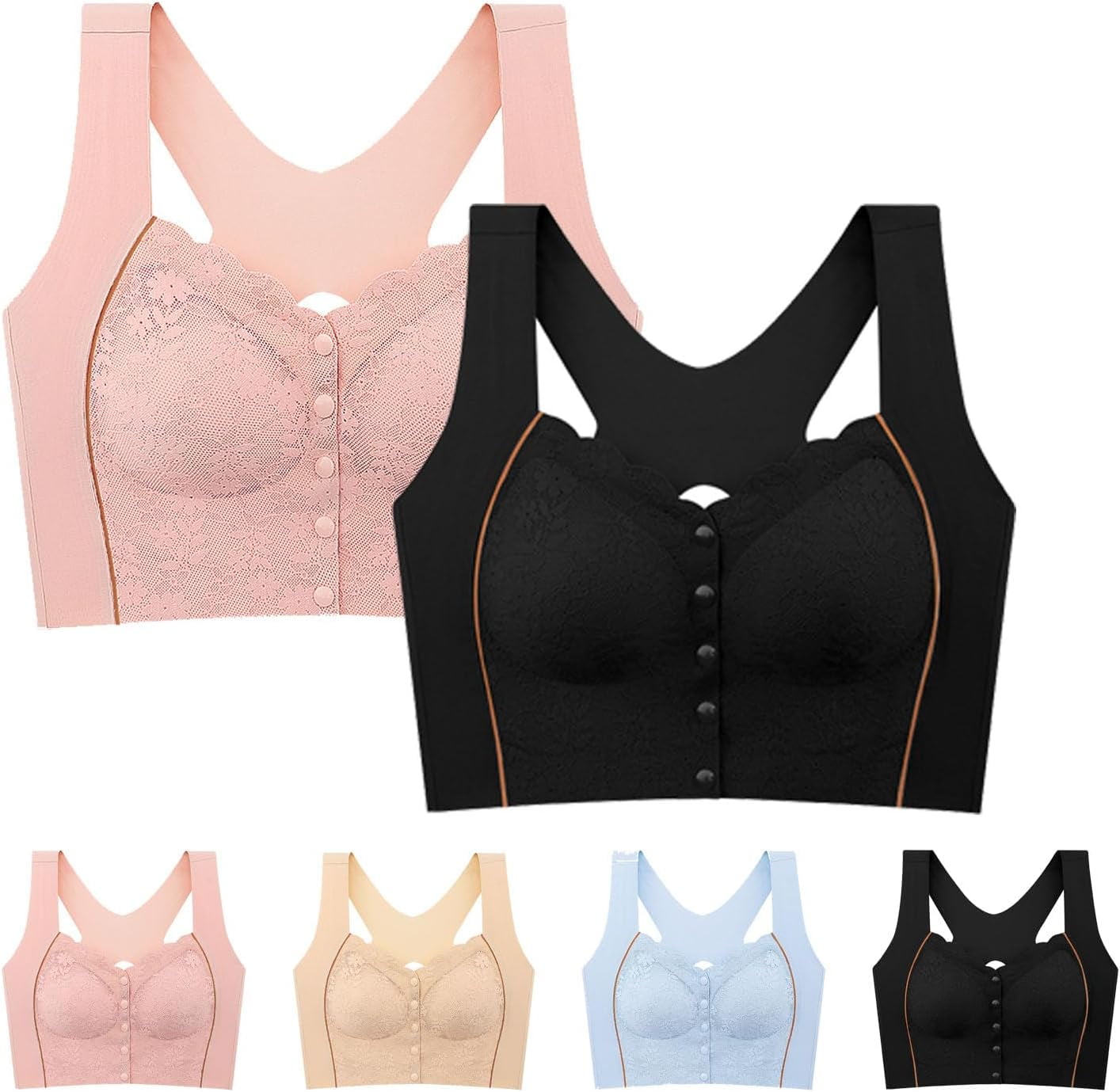 Bustella Bras for Women Front Closure, Front Button Powerful Shaping ...