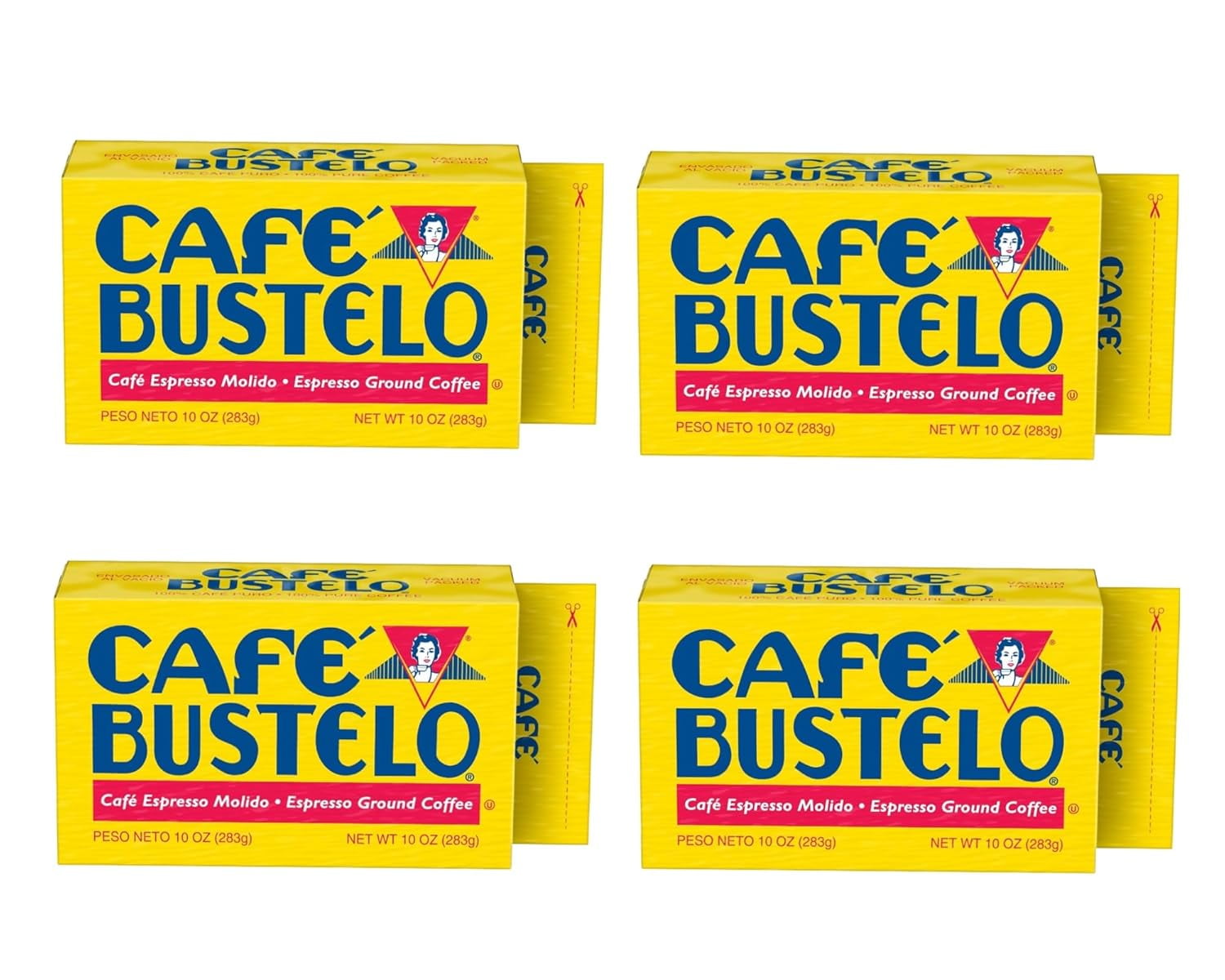 Bustelo Dark Roast Ground Coffee Brick, 10 Ounce with Sticker (Pack of ...