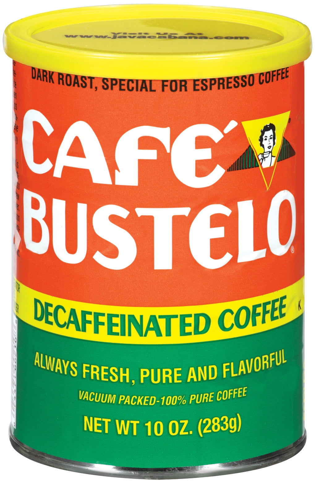 Cafe Bustelo, Decaffeinated Medium-Dark Roast Ground Coffee, 10 oz Can ...