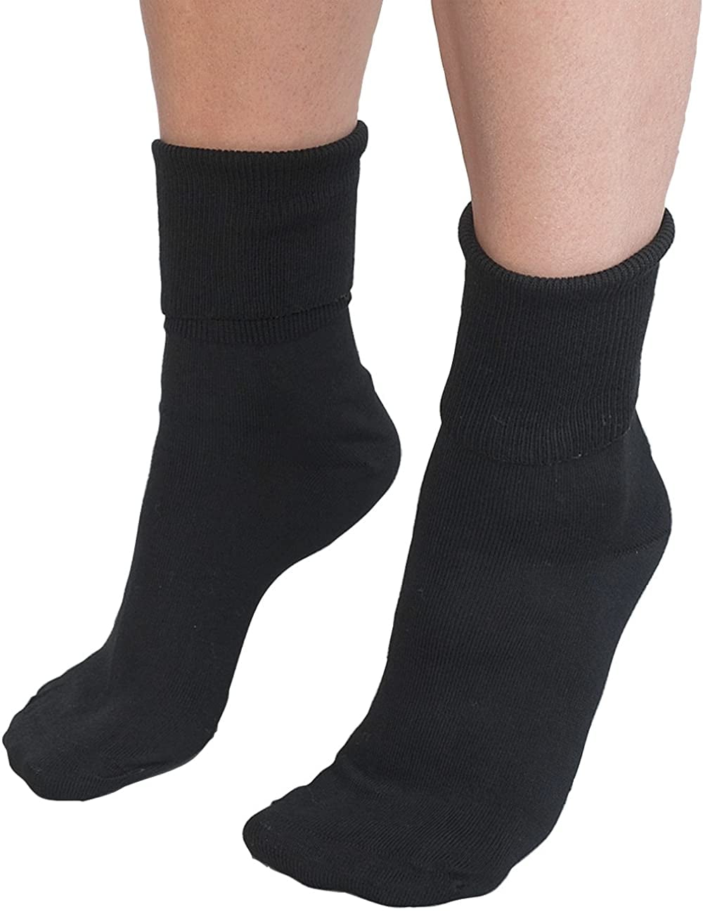 Buster Brown Women's Seamless Cotton Socks, Foldover Cuff, 3-Pack ...