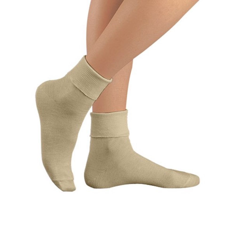 Buster Brown Women's Socks Cotton Foldover Cuff Socks, Camel 3-Pack ...