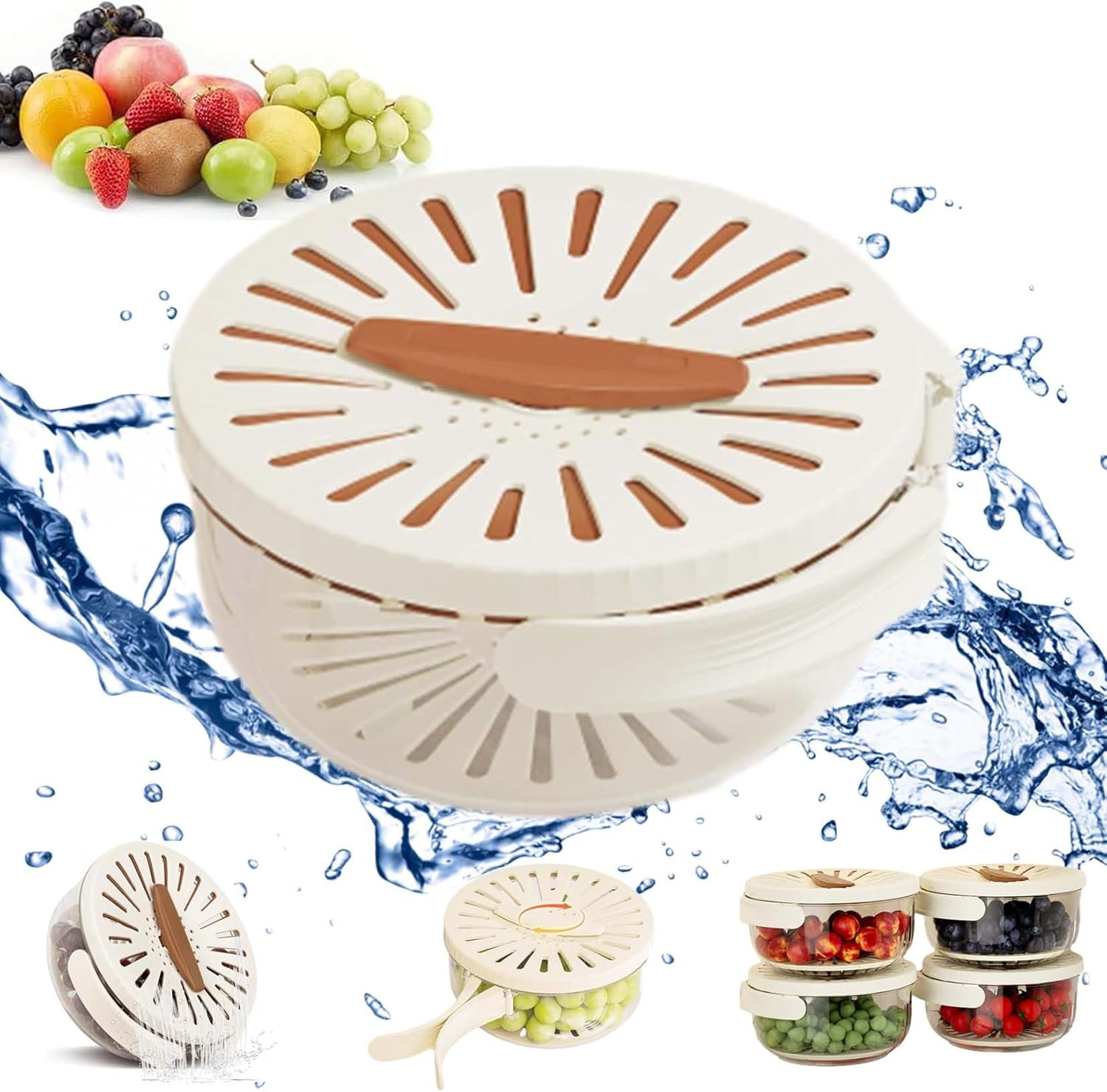 Bustier Fruit Strainer, Fruit Washing Bowl with Strainer, fruit Cleaner ...