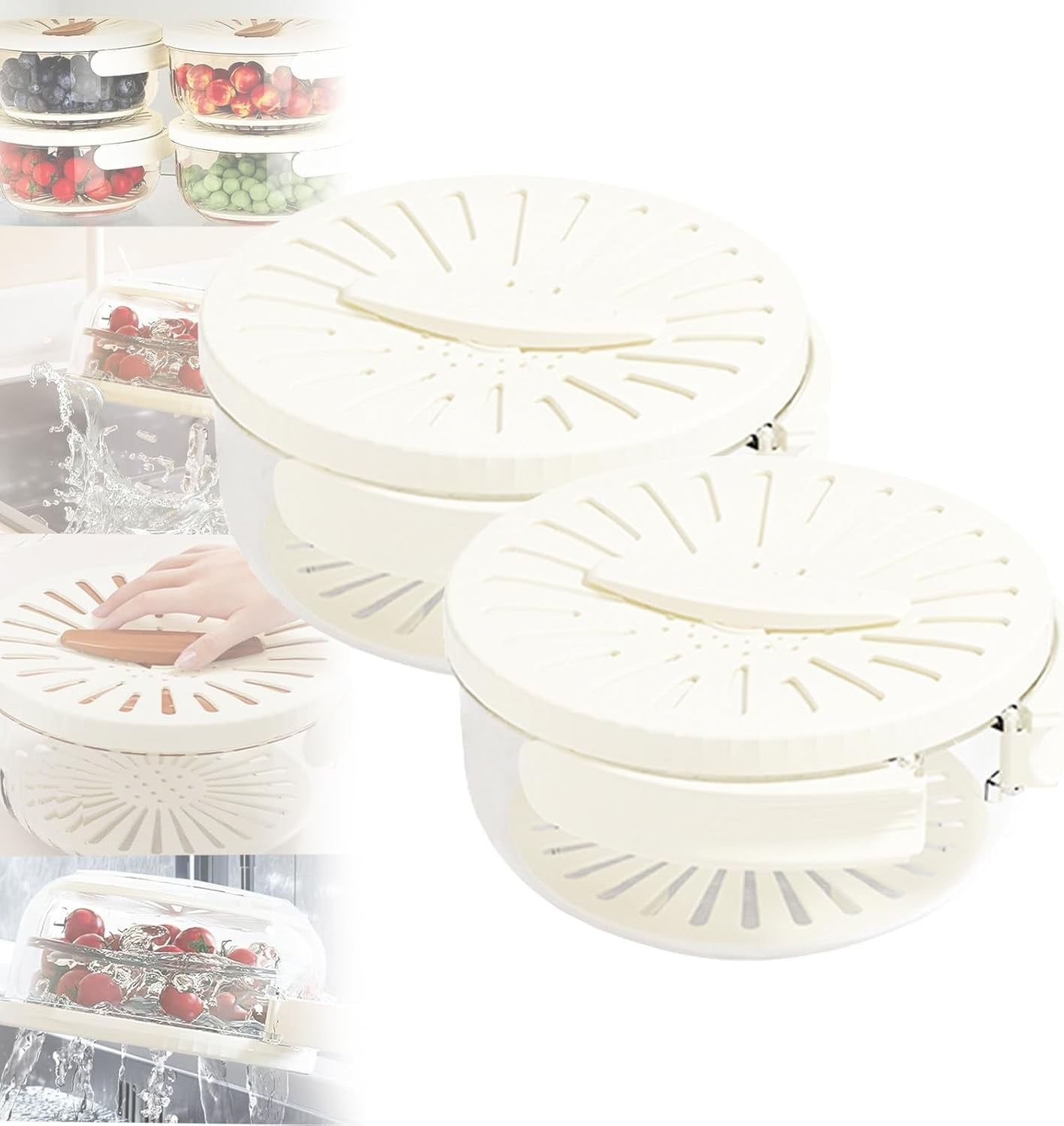 Bustier Fruit Strainer Large,Fruit Fly Proof Bowl With Mesh Basket ...